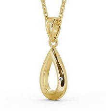 Pear Shaped Diamond Pendant 9K Yellow Gold - Valda | Angelic Diamonds