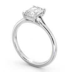 Radiant Diamond Engagement Ring 18K White Gold Solitaire - Arda ...
