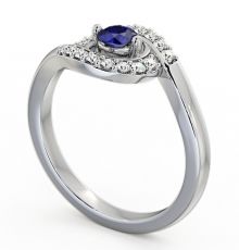Calder Gemstone And Diamond Ring Cluster Style 0.36ct
