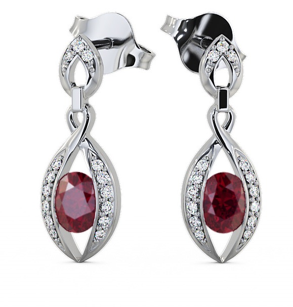 Ruby Gemstone Earrings | Angelic Diamonds