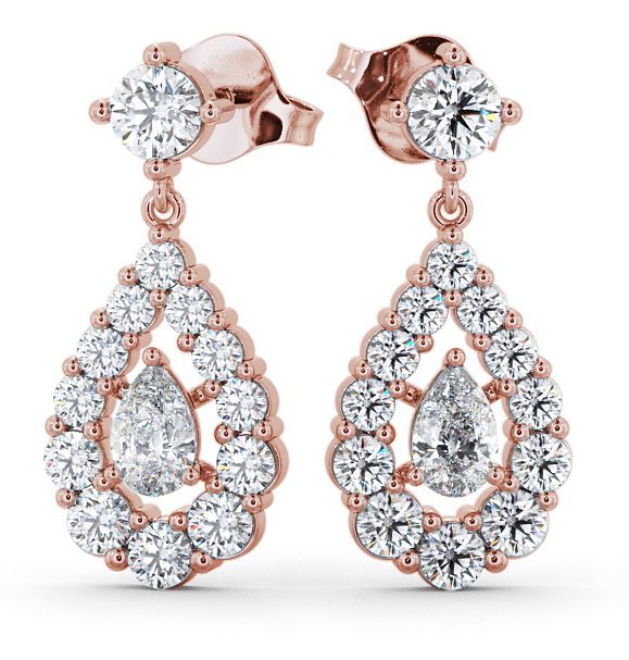 Rose Gold Diamond Earrings | Angelic Diamonds